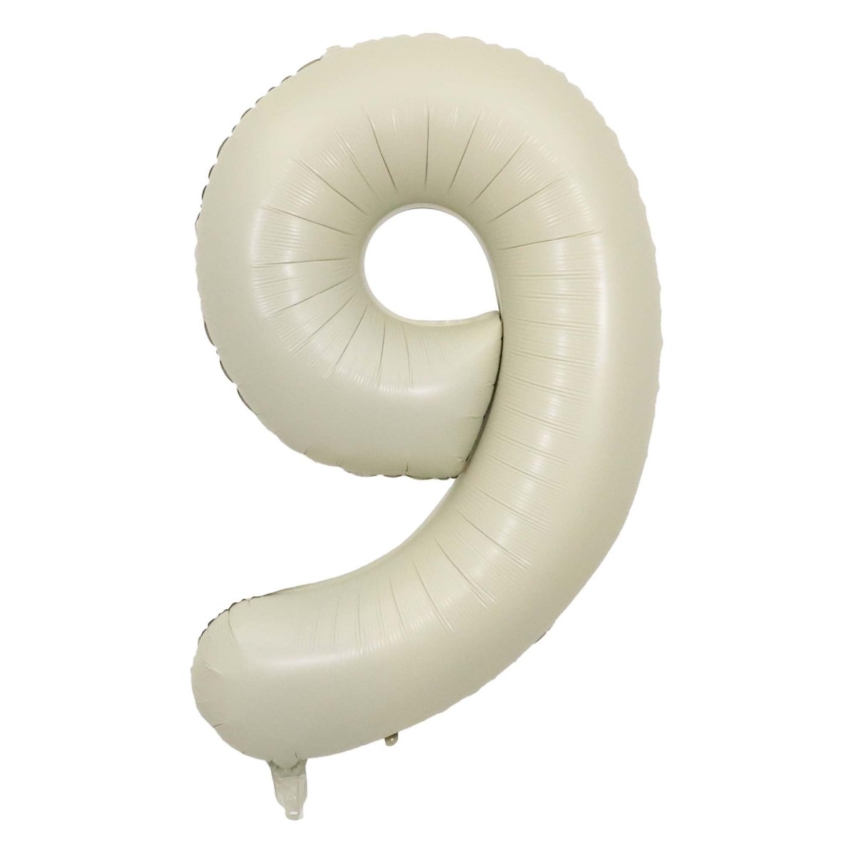 Ivory Number 9 Foil Balloon, Creamy White Matte Finish | Party Expert