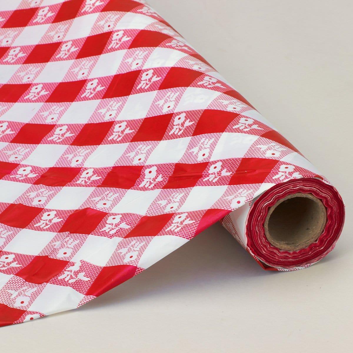 Plastic Tablecover Roll - Red Gingham – Party Expert