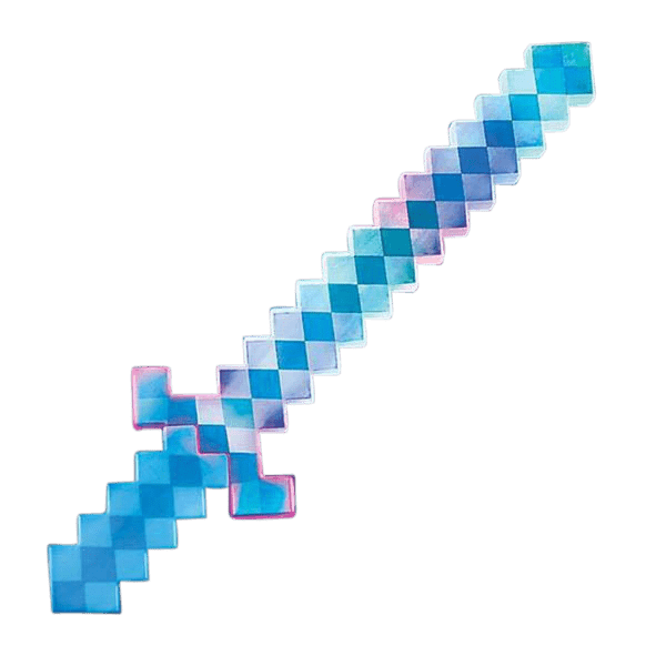 Light-Up Blue Pixel Sword | Party Expert