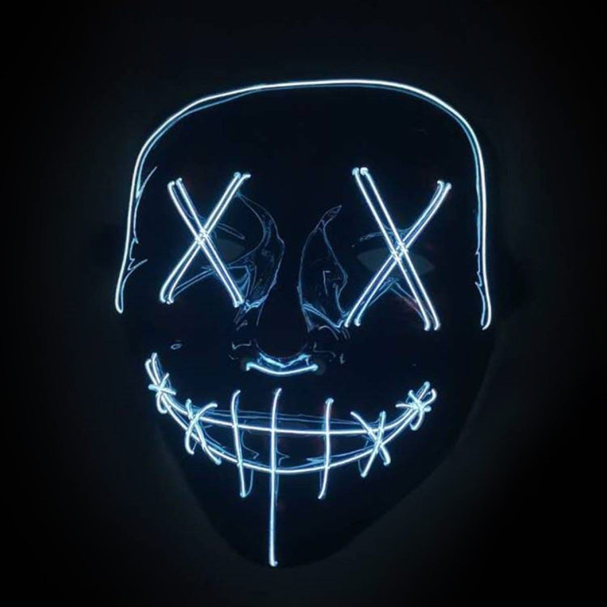 White LED Wire Mask | Party Expert