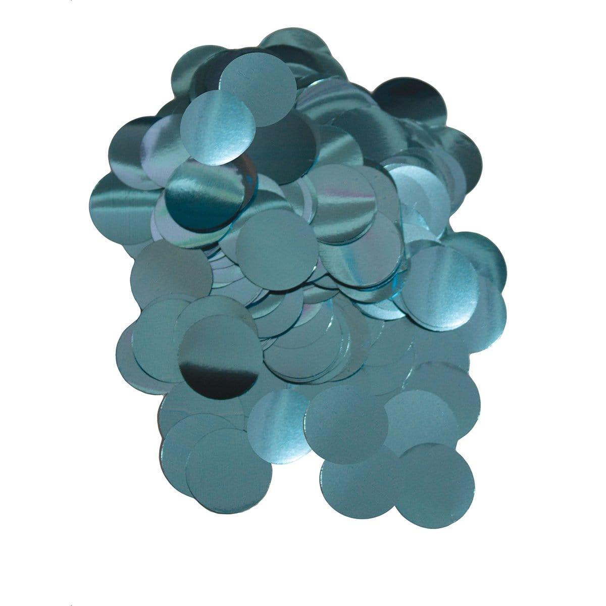 Light Blue Metallic Circle Confetti | Party Expert