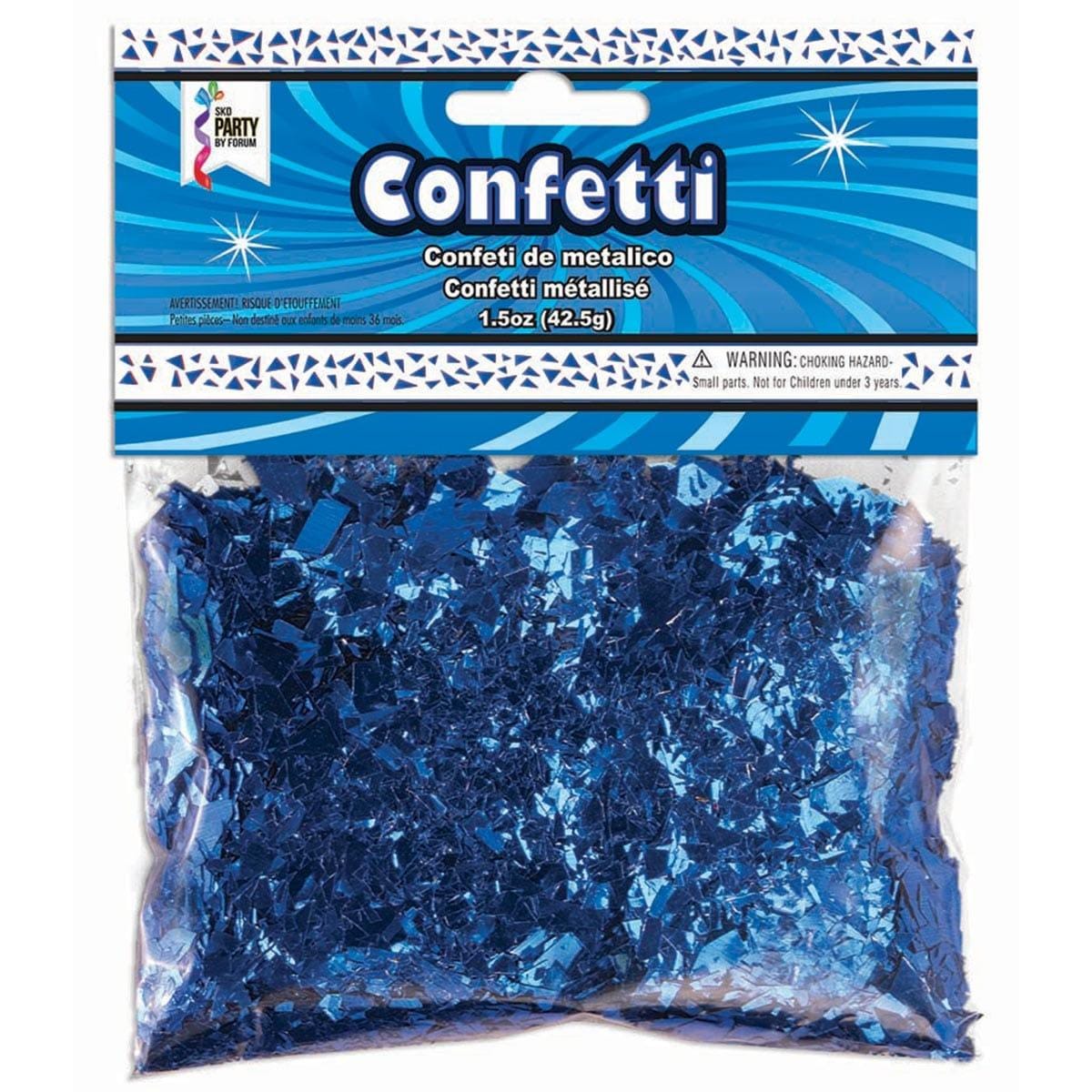 Royal Blue Metallic Confetti, 1.5 Ounces | Party Expert