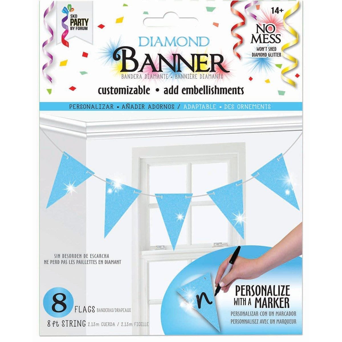 Flag Banner 8ft. - Light Blue – Party Expert