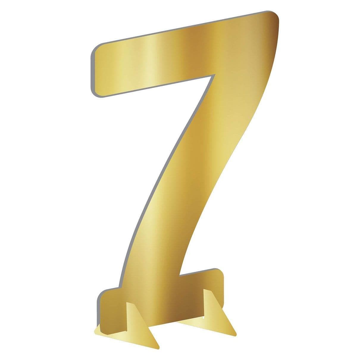 Number 7 gold decoration 24 inches | Party Expert
