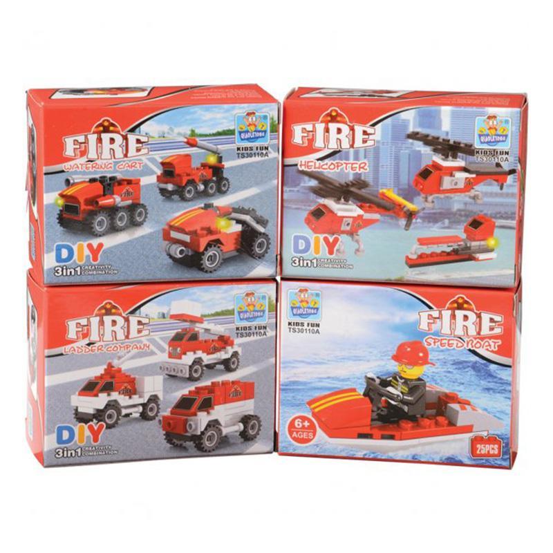 Fire Rescue Building Block Set, Assortment, 1 Count | Party Supplies ...