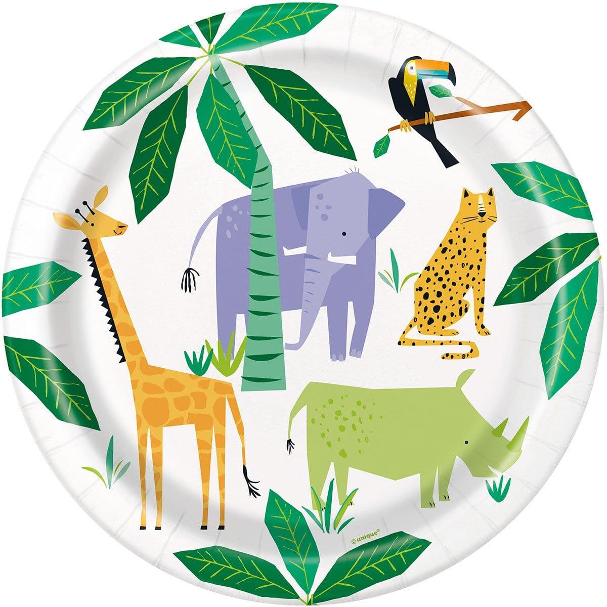 Safari Animals Plates, 9 inches, 8 Count | Party Expert