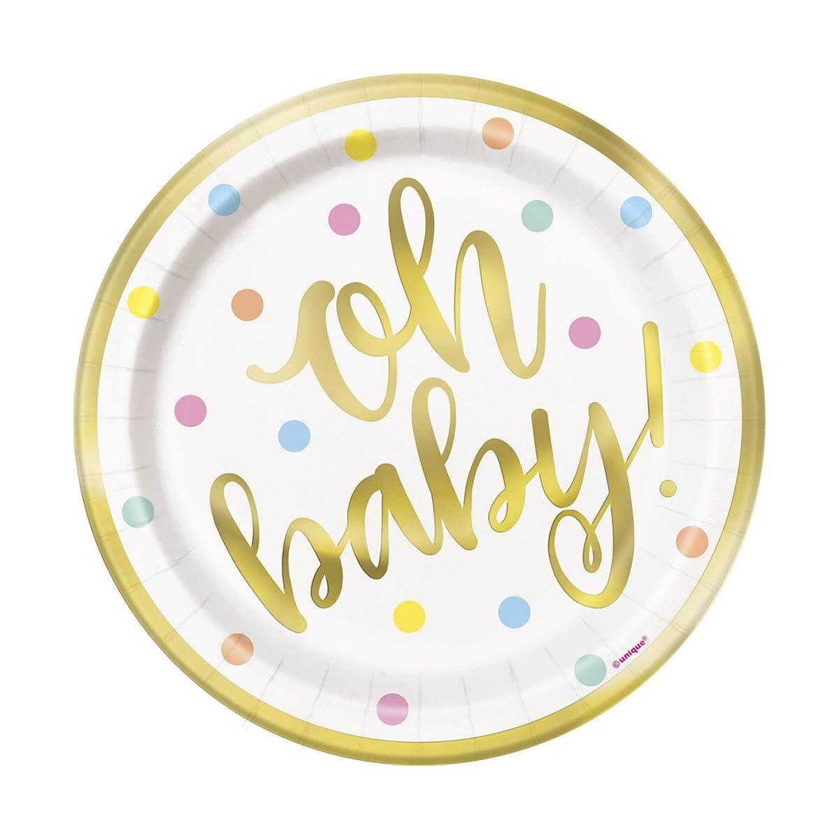 Oh Baby Paper Plates 7 Inches | Party Expert