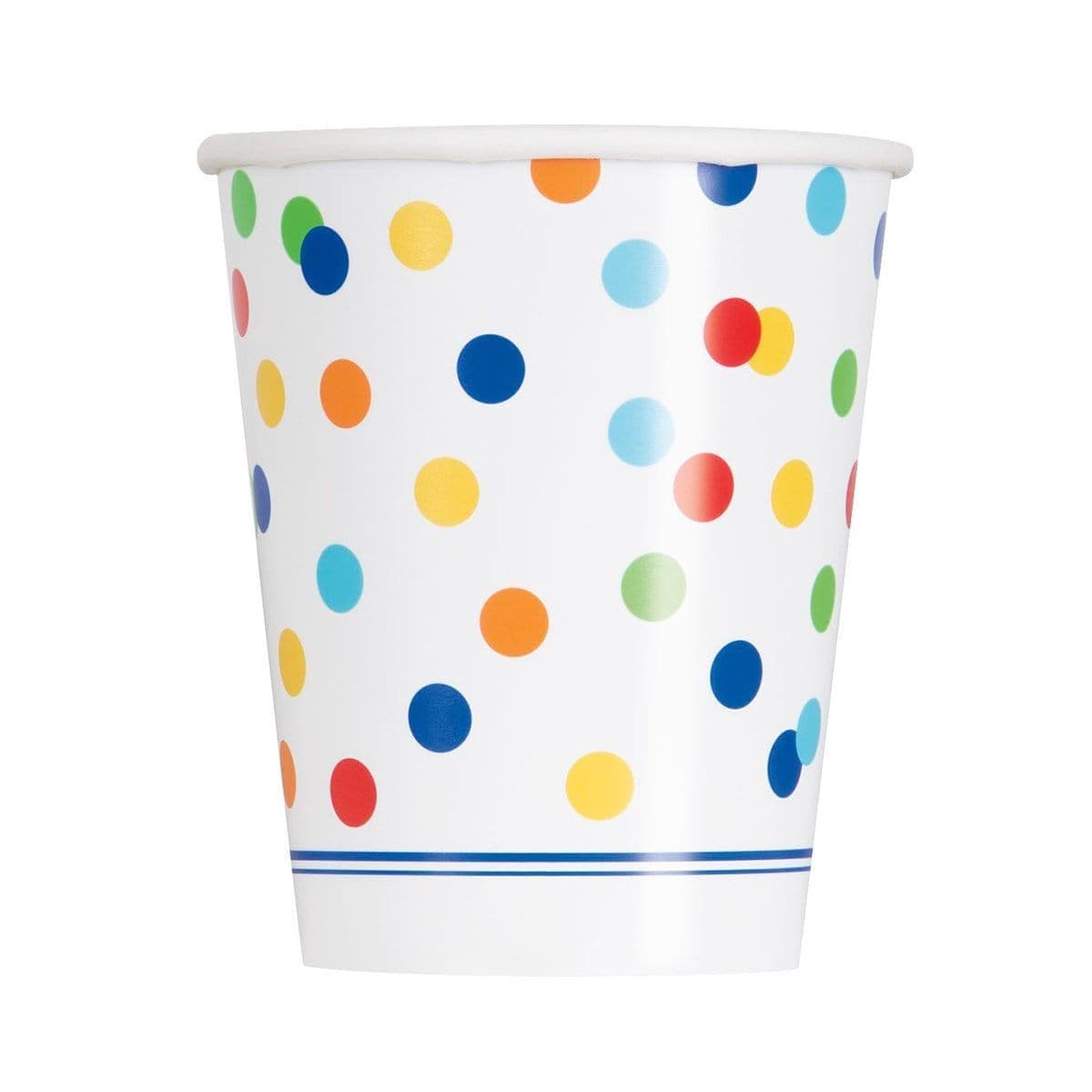 Rainbow Polka Dot - Cups 9 Oz. 8/pkg – Party Expert