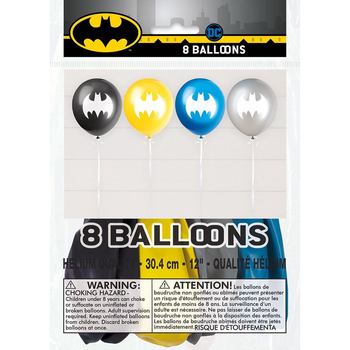 Batman Latex Balloons, 8 Count | Party Supplies – Party Expert