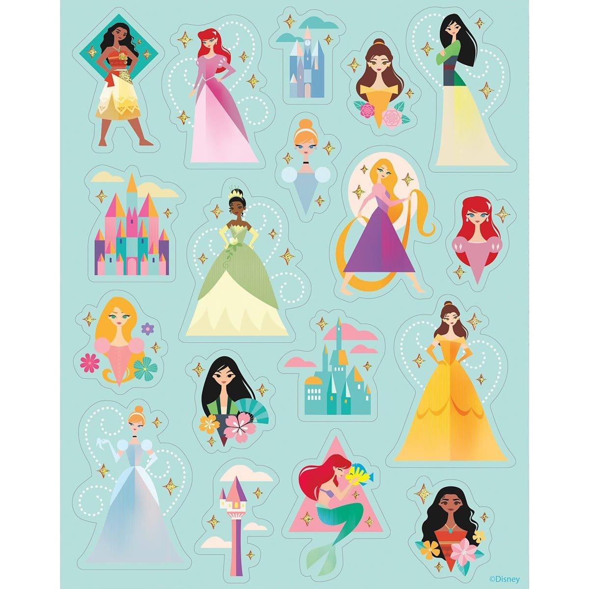 Disney Princess Sticker Sheets, 4 Sheets | Party Expert