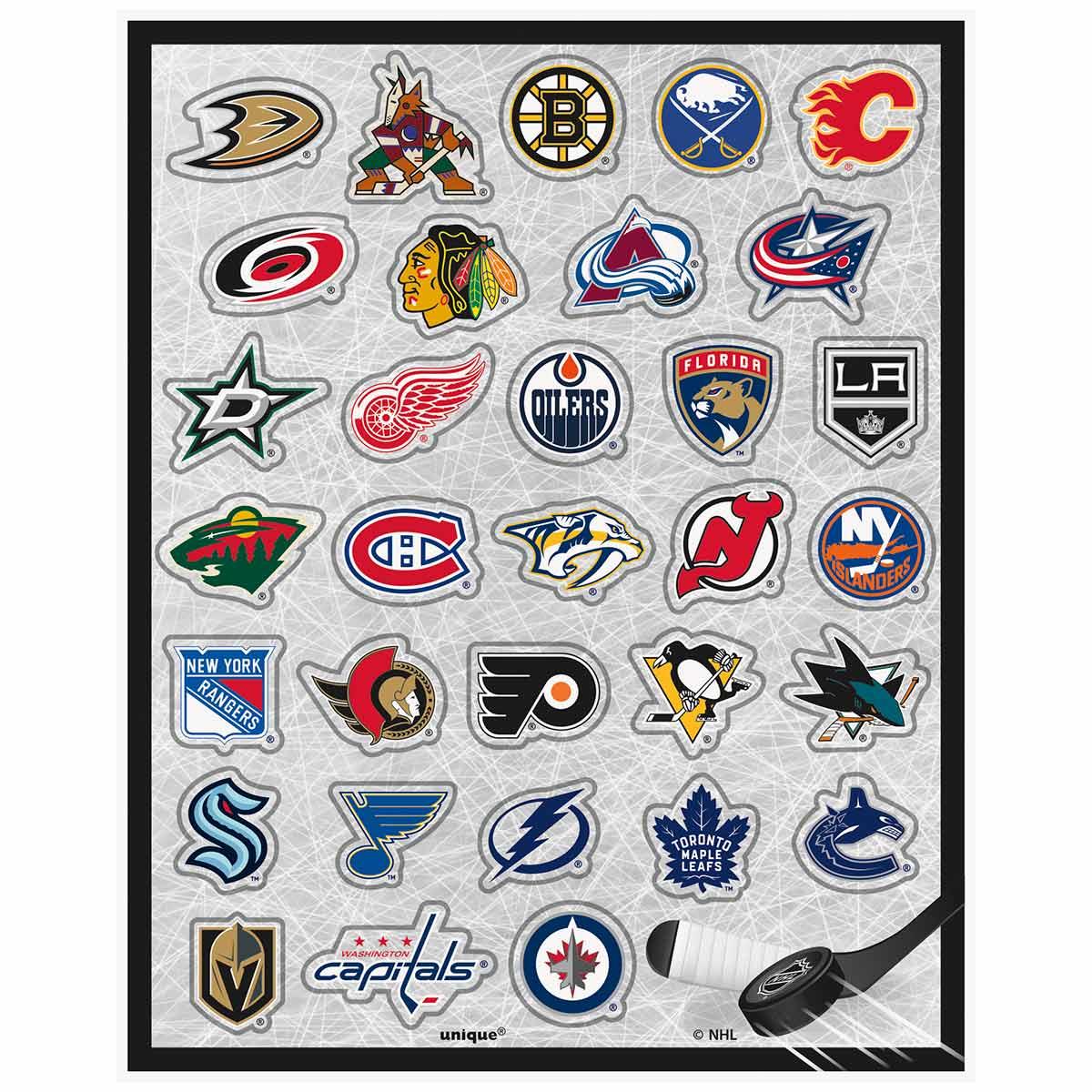 Hockey NHL Stickers, 128 Count - Party Supplies – Party Expert