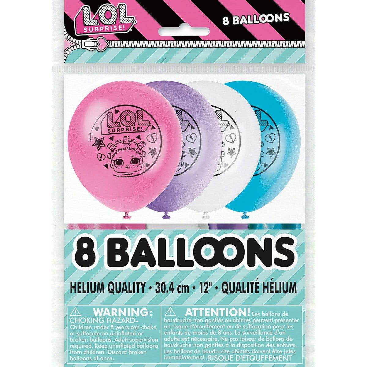 LOL Surprise Latex Balloon, 12 Inches, 8 Count – Party Expert