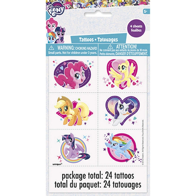 My Little Pony Tattoo Sheets, 4 Count | Party Supplies – Party Expert
