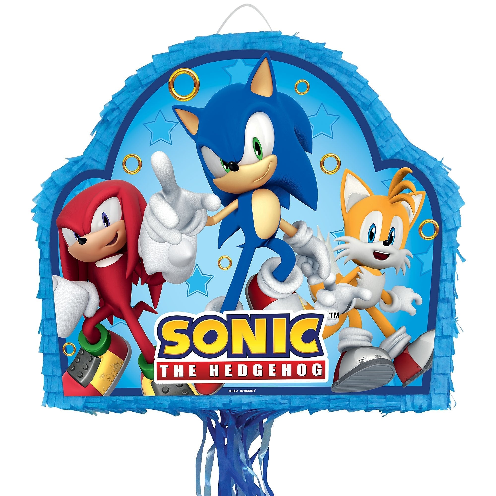 Sonic the Hedgehog Blue Piñata, 19 x 16 3/4 Inches| Party Expert