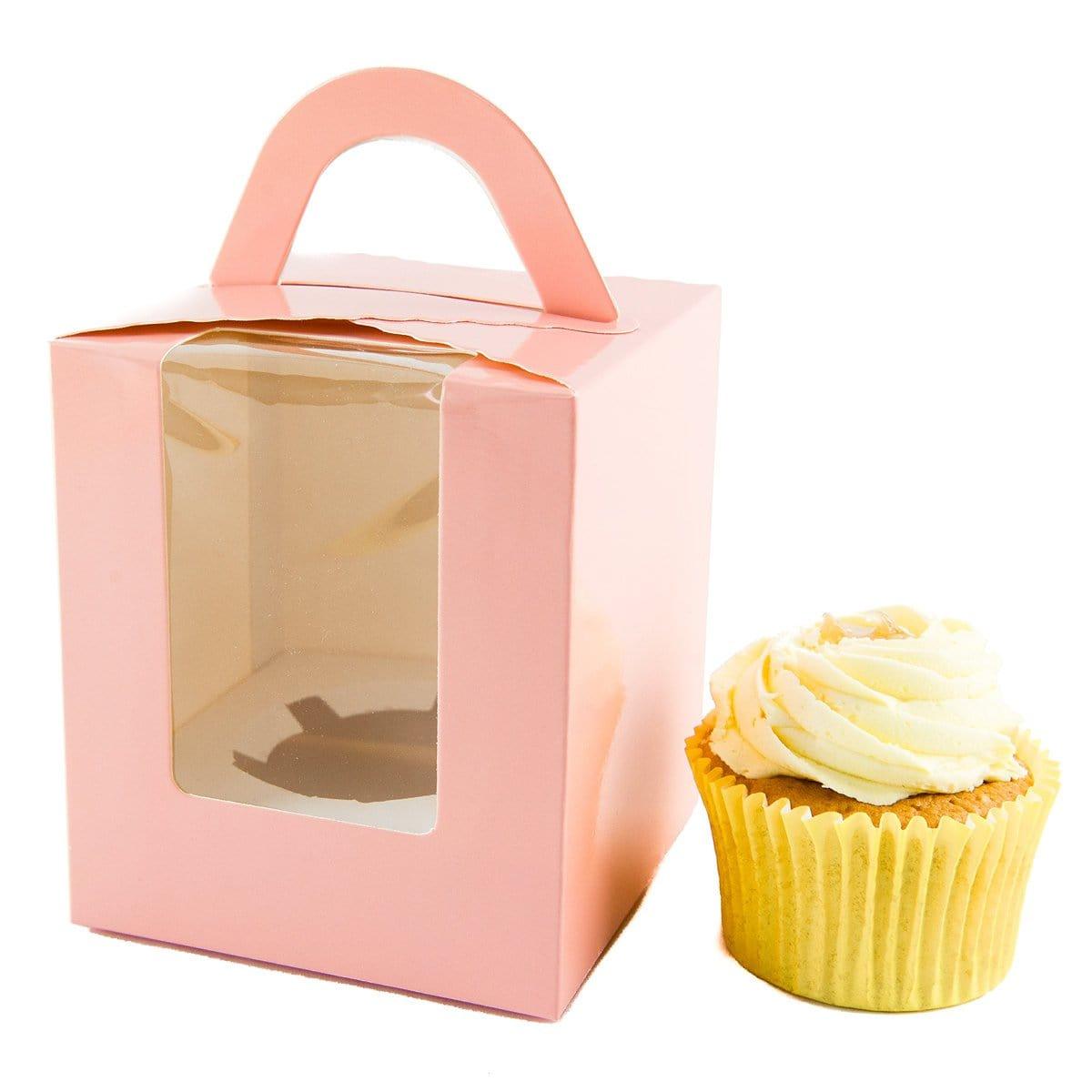 Pink Individual Cupcake Boxes, 10 Count | Party Expert