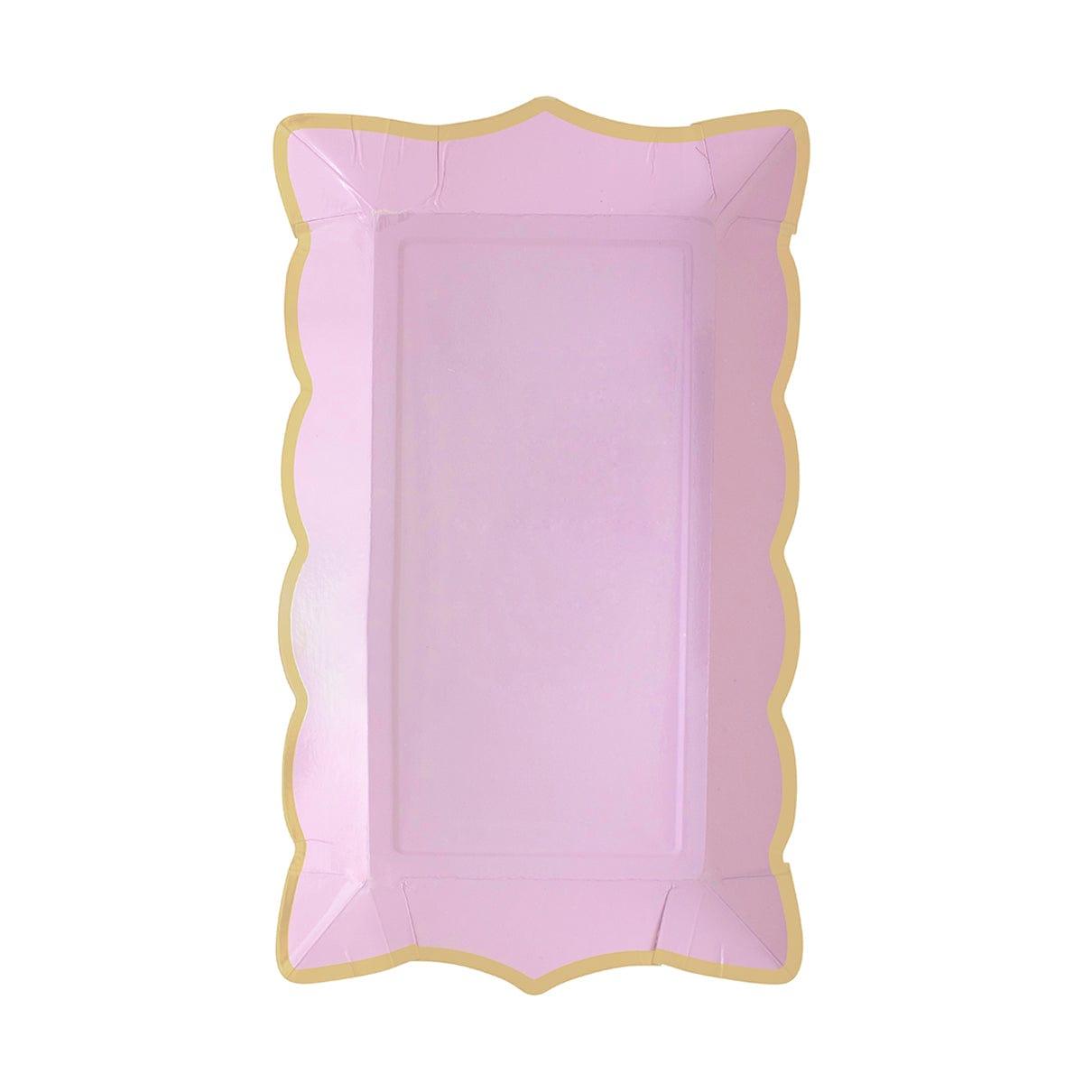 Lavender Rectangular Trays, 9 Inches, 4 Count – Party Expert